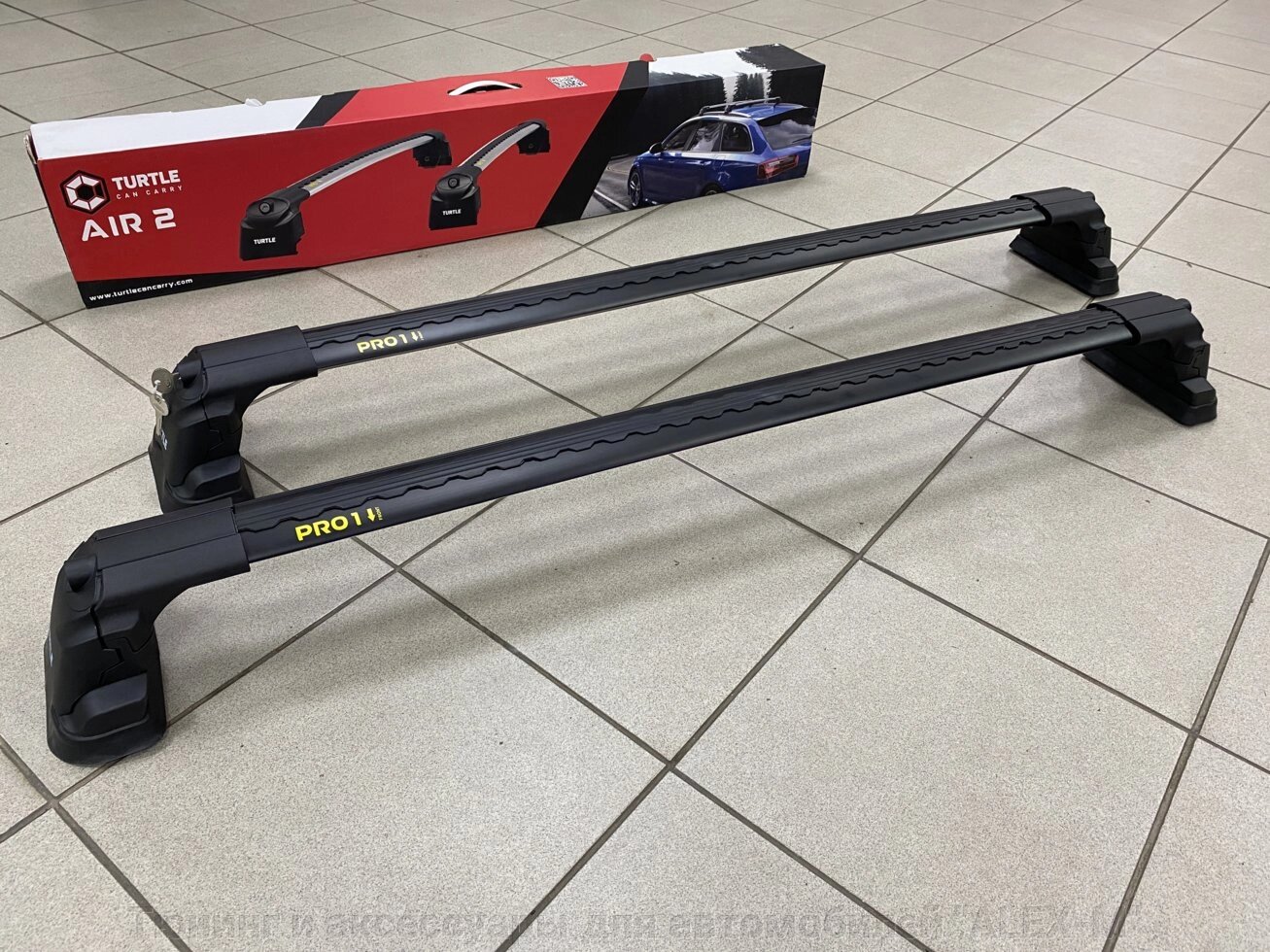 Багажные поперечины на крышу чёрные Turtle Lux Air 3 (Can Otomotiv) для ...