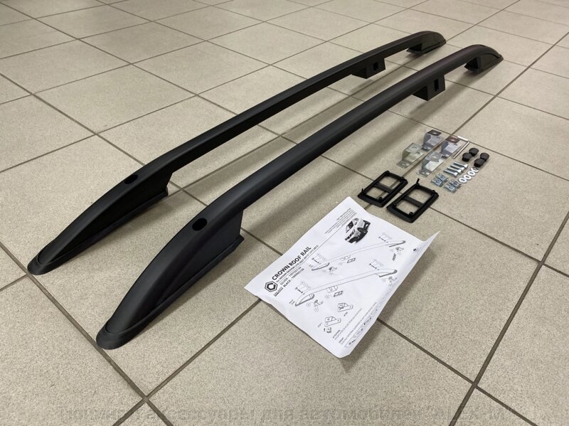 Рейлинги на крышу продольные чёрные (Can Otomotiv) с резиночками для ...