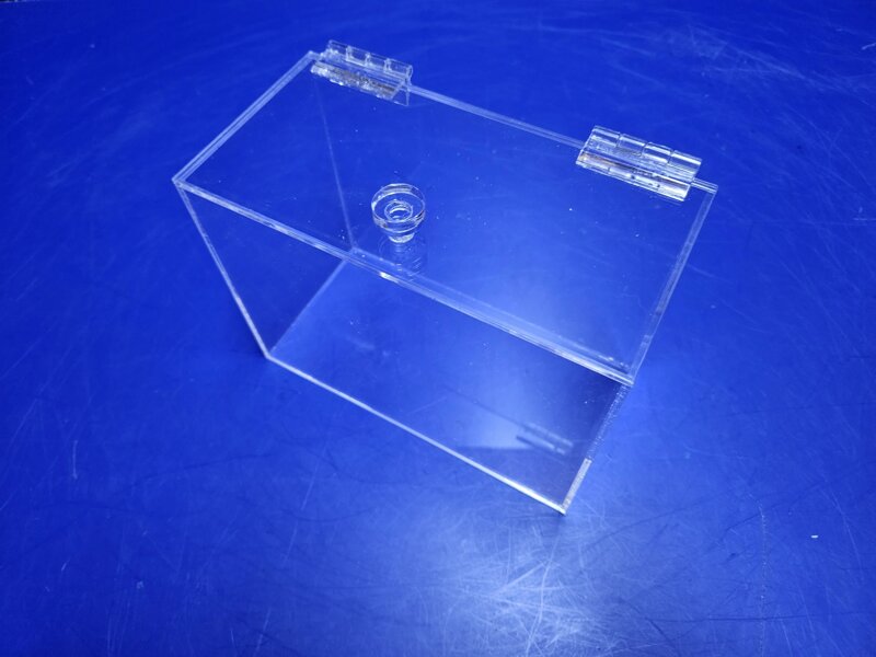 Купить Коробочка из оргстекла 3 мм с откидной крышкой и ручкой ...