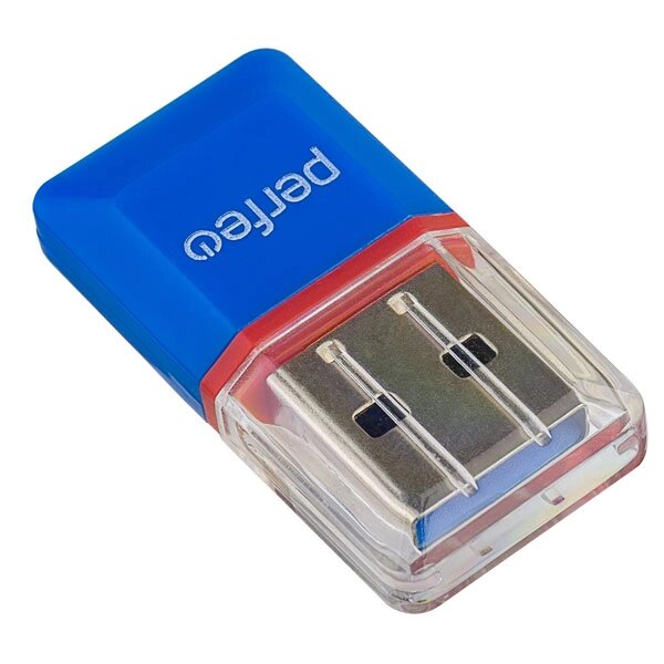 Картридер Perfeo Micro SD, (PF-VI-R008 Blue) синий PF_5054 купить оптом ...