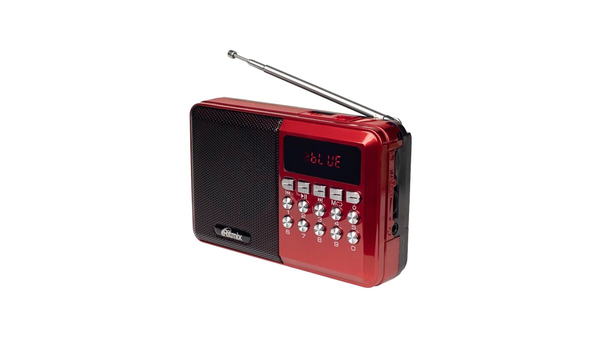 Радиоприемник RITMIX RPR-002 RED LED дисплей, Bluetooth, FM/МР3-microSD/USB, Li-Ion18650 купить ...