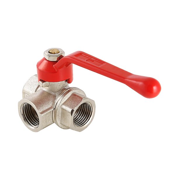 Кран шаровой трехходовой тип L Валтек / Valtec (VT. 360. N), 1/2" купить в Ростове по низкой ...