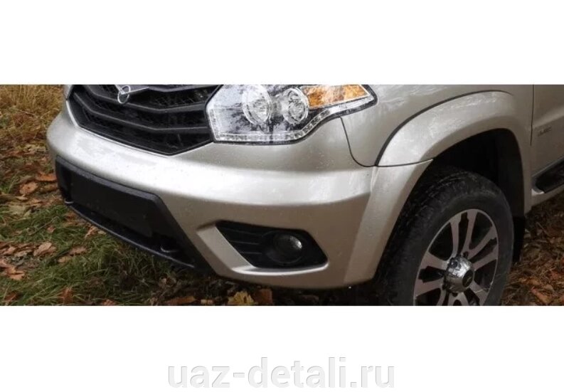 Купить Бампер передний с защитой в сборе УАЗ Патриот с 2015 г. Жёлто ...